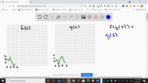 SOLVED:Use the graphs to evaluate the expressions below. f(g(3))