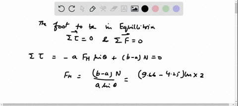 SOLVED:Forces in the Foot Figure 11-30 shows the forces acting on a ...