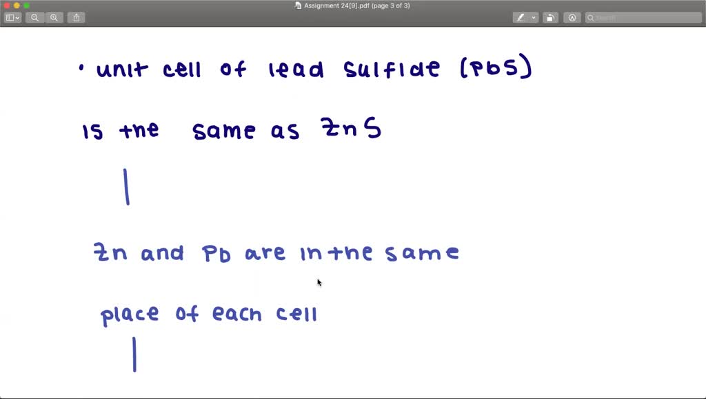 ⏩SOLVED:Lead sulfide, PbS (commonly called galena), has the same ...