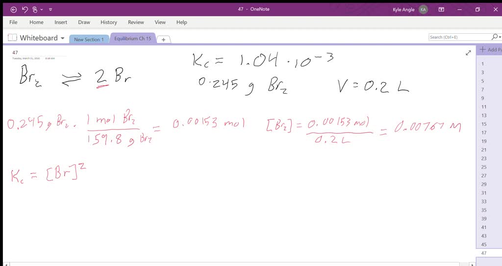 At 1285 O C The Equilibrium Constant For The Reaction SolvedLib