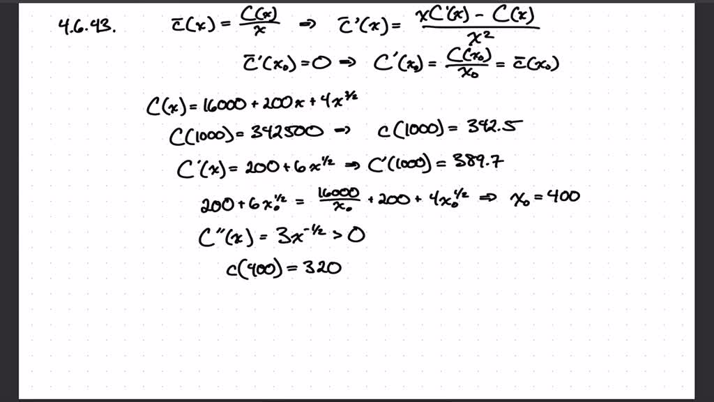 SOLVED If The Cost Of Producing X Units Of A Commodity Is C x Then The