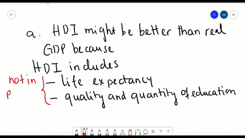 The United Nations' Human Development Index (HDI) is based on real GDP ...