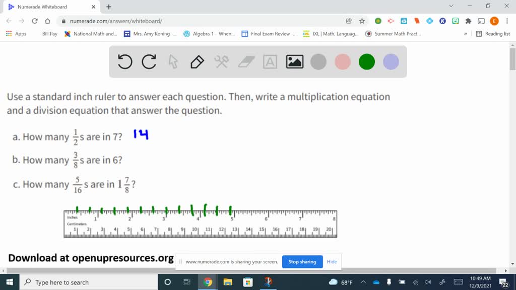 SOLVED Use A Standard Inch Ruler To Answer Each ion Then Write A 