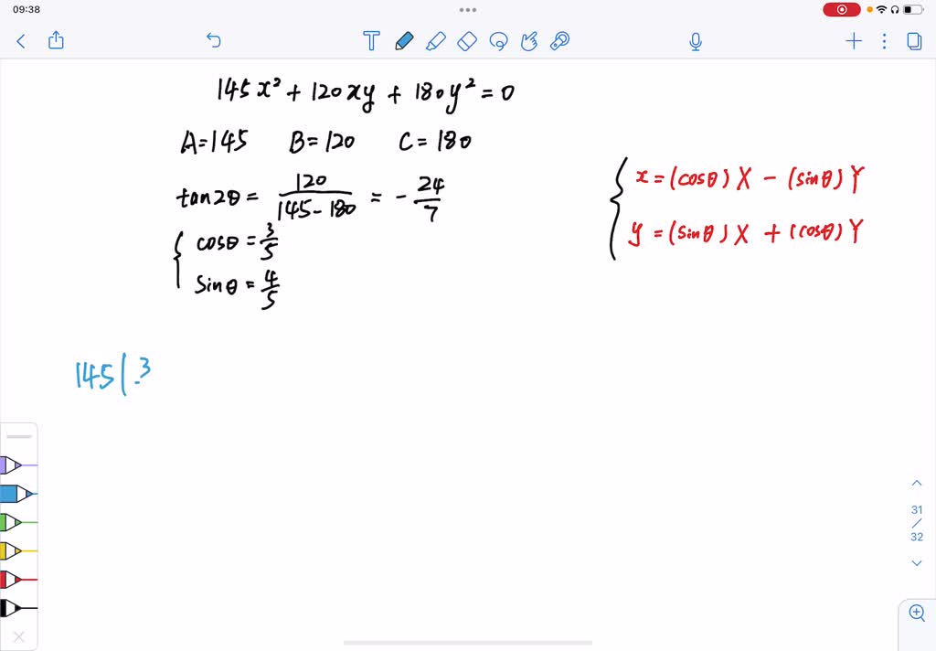 ⏩SOLVED:Use rotation of axes to show that the graph of the given ...