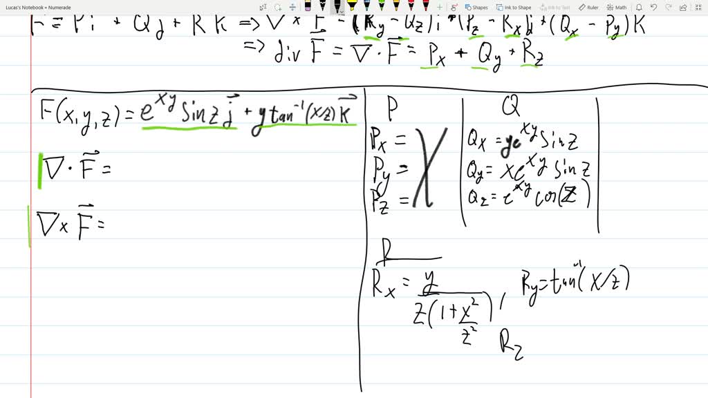 Solvedcalculate The Curl And The Divergence Of The Vector Field F̅x 1258