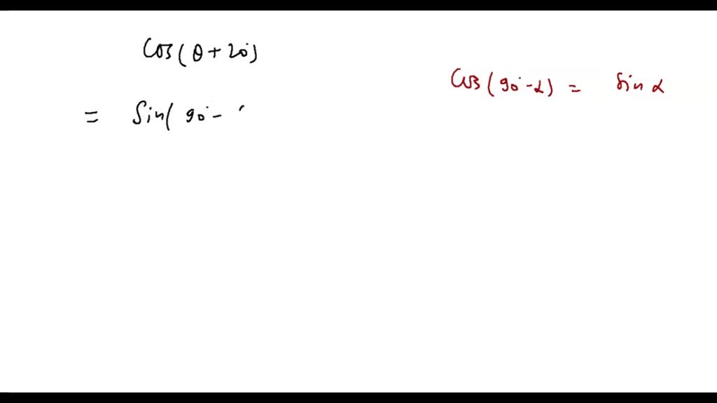 Solved Write Each Function In Terms Of Its Cofunction Assume All