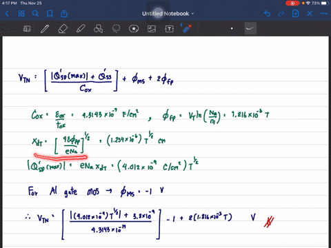 SOLVED:Consider a MOS capacitor with an n^+ polysilicon gate and n ...