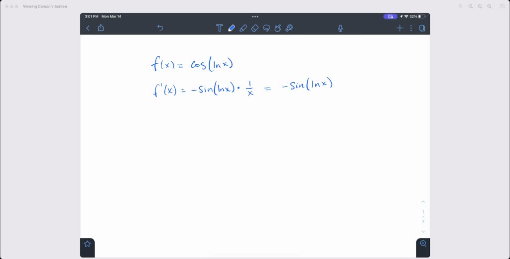 SOLVED: A function f with domain (0,4) satisfies f^'(x)=x sinx-cosx. The graph of f has a point ...