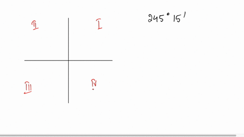 SOLVED:For angles of the following measures, state in which quadrant ...