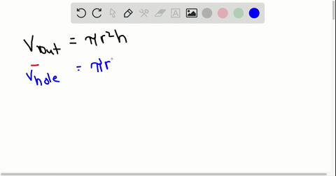 SOLVED:A machine part is in the shape of a cylinder with a hole drilled ...