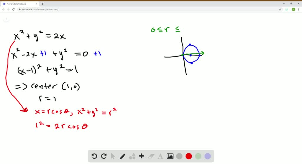 SOLVED:In Exercises 1-8, describe the given region in polar coordinates ...