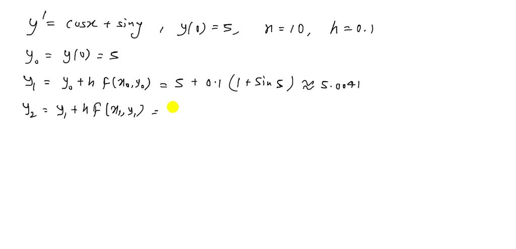 SOLVED:Use Euler's Method to make a table of values for the approximate ...