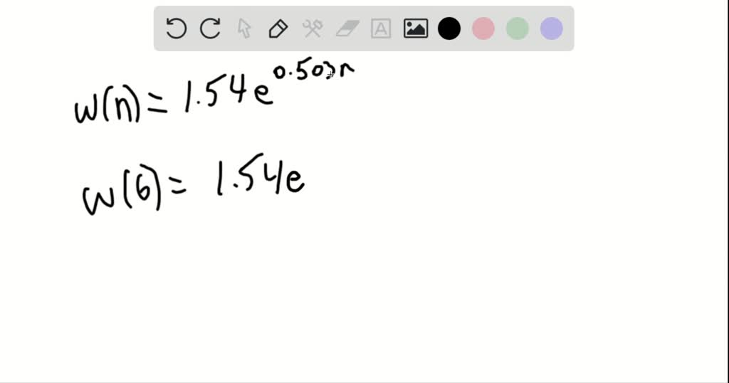 SOLVED:The width w (in millimeters) of successive growth spirals of the ...