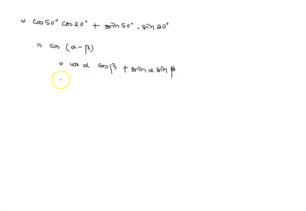 SOLVED:Use the formula for the cosine of the difference of two angles ...