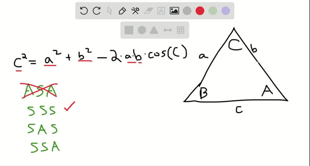 SOLVED:In which of the following cases must the Law of Cosines be used ...