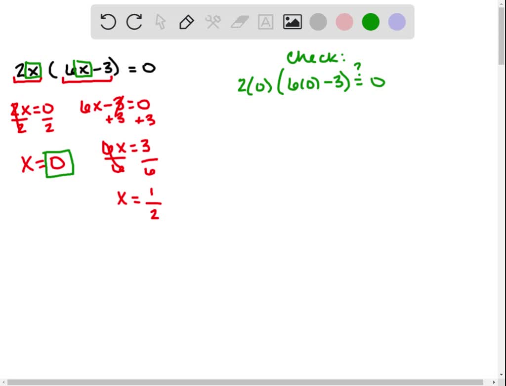 SOLVED Solve 2 X 6 X 3 0