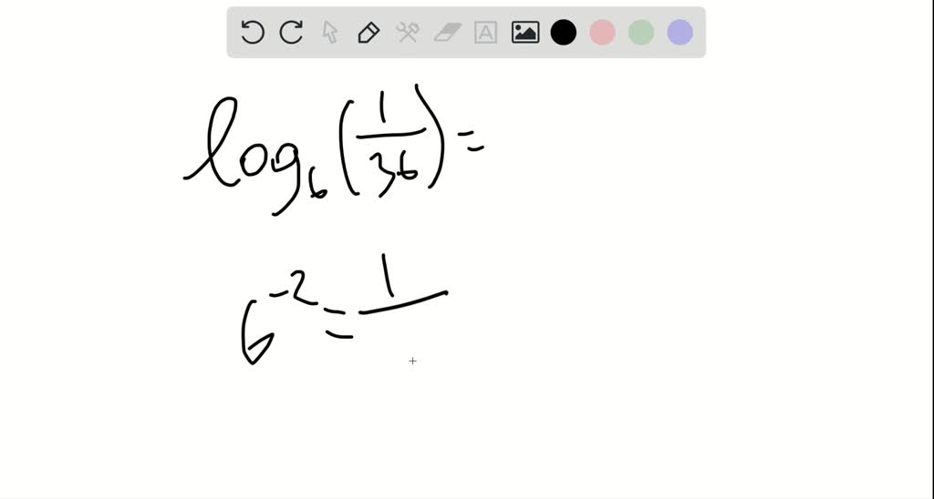 SOLVED:Evaluate the expression. log6((1)/(36))