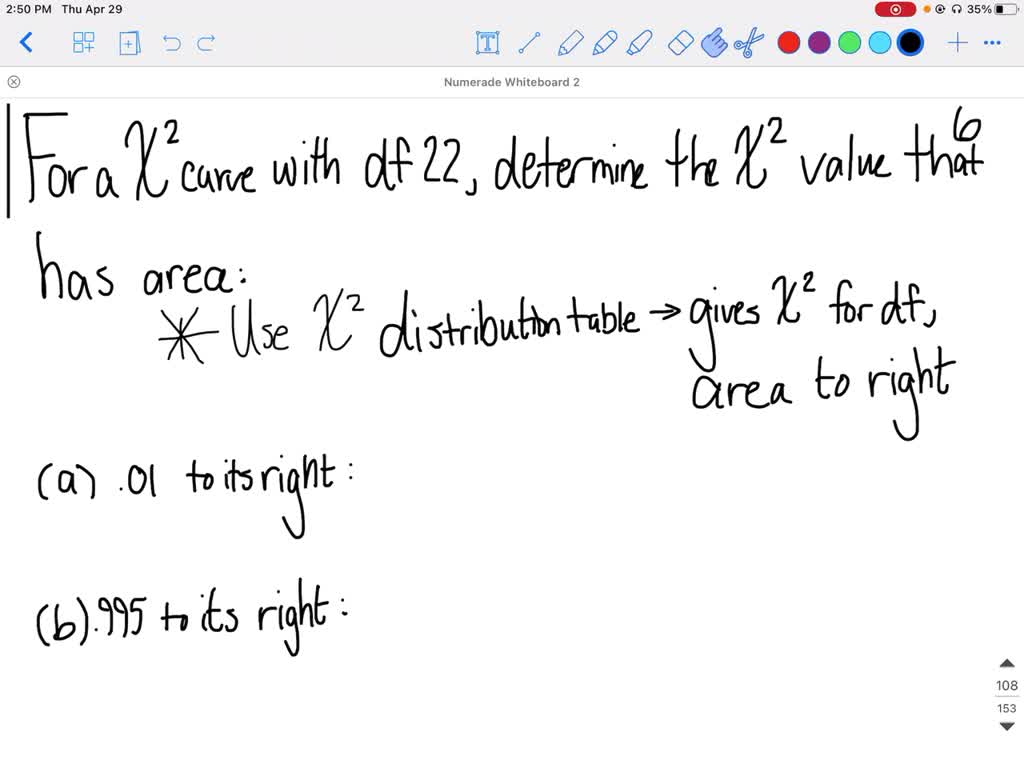 SOLVED:Use Table VII to determine the required x^2 -values. Illustrate ...