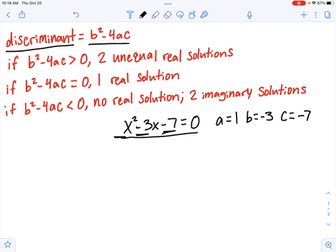 ⏩SOLVED:In Exercises 75-82, compute the discriminant. Then determine… | Numerade
