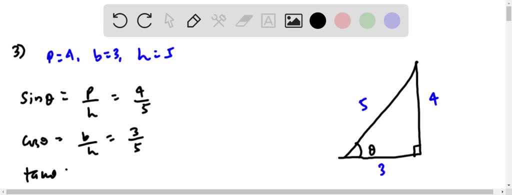 SOLVED:Find the exact values of the six trigonometric functions of the angle θshown in the ...