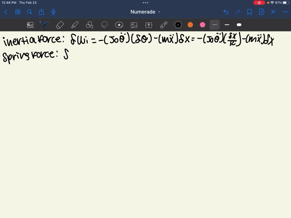 ⏩SOLVED:Using the principle of virtual work, derive the equation of… | Numerade