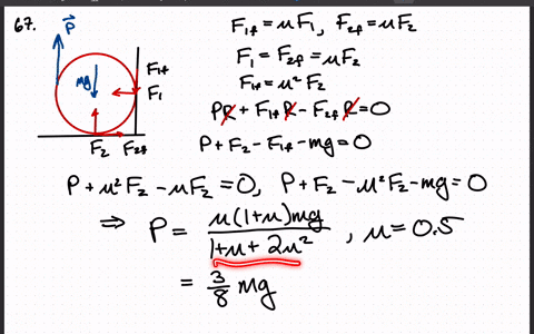 SOLVED:Figure P12.67 shows a vertical force applied tangentially to a ...