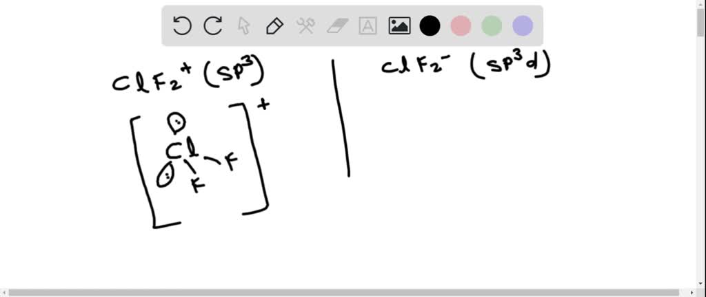 SOLVED:Compare the F-Cl-F angles in ClF2^+ and ClF2^- . From Lewis ...