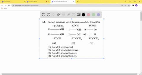 ⏩SOLVED:Correct statement about the compounds Λ, B and C is (Λ) (B ...