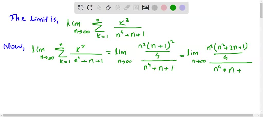SOLVED:Determine which of the limit of sums in Exercises 47-52 are ...