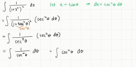 SOLVED:Evaluate the given indefinite integral by a trigonometric ...