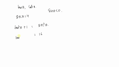 SOLVED:In Exercises 1-4, evaluate without using a calculator. Use the Pythagorean identities ...