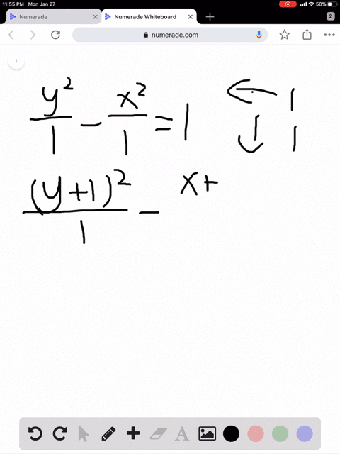 ⏩SOLVED:Give equations for hyperbolas and tell how many units up or ...