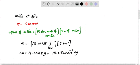 ⏩SOLVED:(a) Calculate the volume at 100^∘ C of 18.0 g of liquid… | Numerade