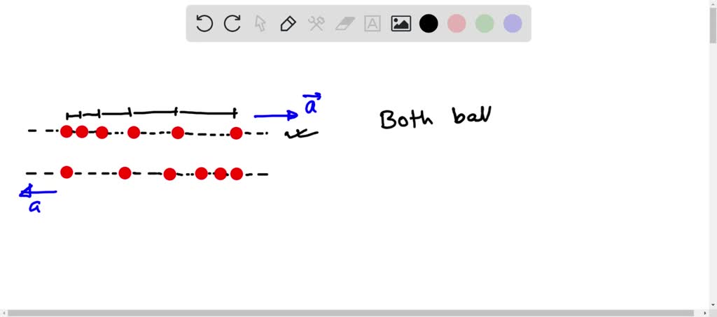 SOLVED:The diagram shows the positions at intervals of 0.05 seconds of ...