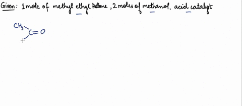 Draw the structure of the compound obtained when one mole of methanol ...