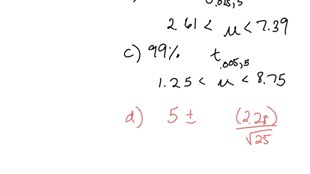 SOLVED:A random sample of 24 observations is used to estimate the population mean. The sample ...