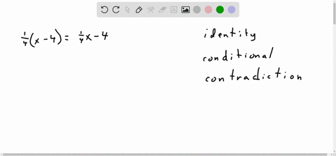 SOLVED:Determine whether the equation is an identity, a conditional ...