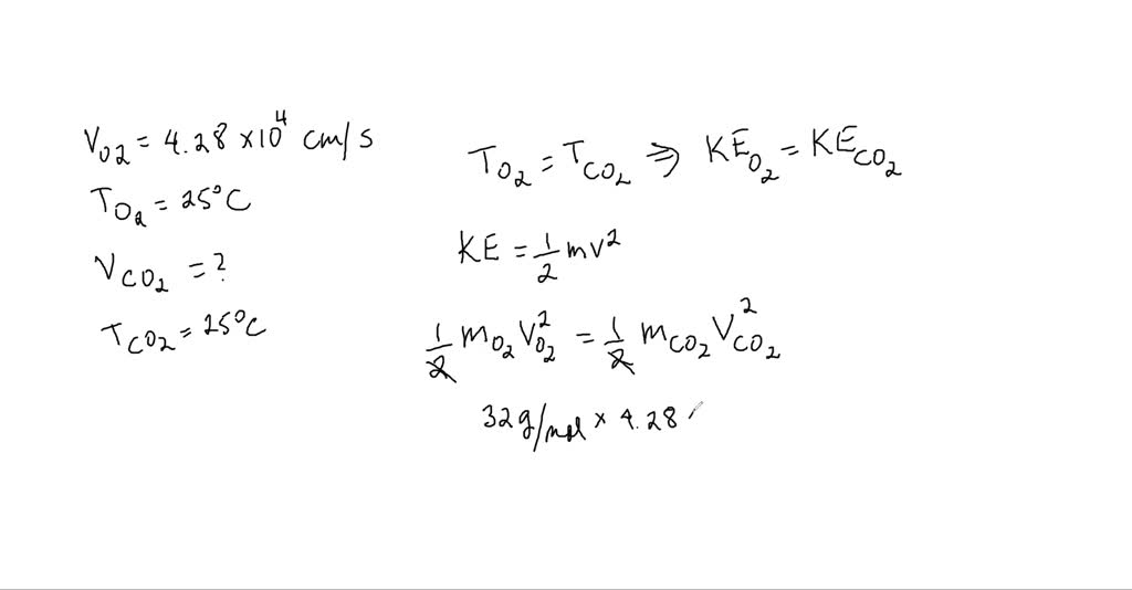 SOLVED:If the speed of an oxygen molecule is 4.28 ×10^4 cm / s at 25^∘ ...