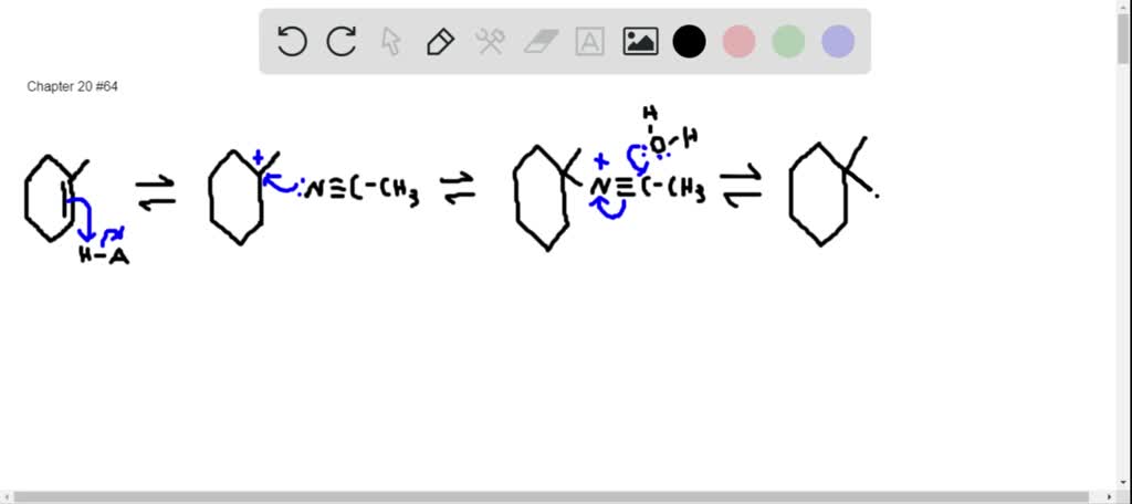 SOLVED:In the Ritter reaction, an alkene reacts with a nitrile in the ...