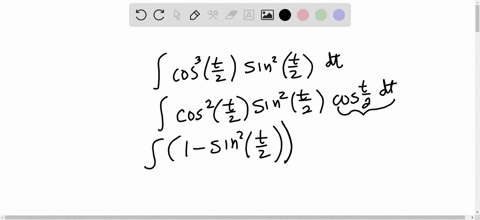 ⏩SOLVED:Evaluate the integral. ∫cos^3(t / 2) sin^2(t / 2) d t | Numerade