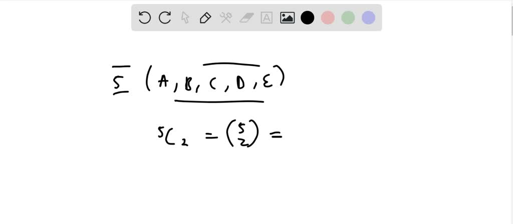 SOLVED:List the combinations of 5 different objects taken 2 at a time.