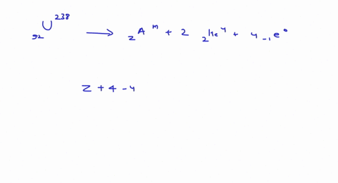 SOLVED:The nucleus resulting from 92 U^238 after successive emission of two αand four βparticle ...
