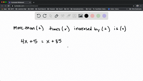 SOLVED:Let x represent the number. Use the given conditions to write an ...