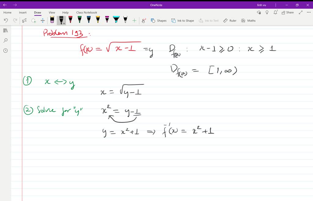 Solved For The Following Exercises A Find The Inverse Function And B