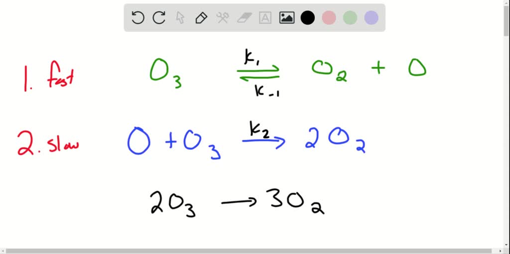 SOLVED: A simplified rate law for the reaction 2 O3(g) 3 O2(g) is rate ...