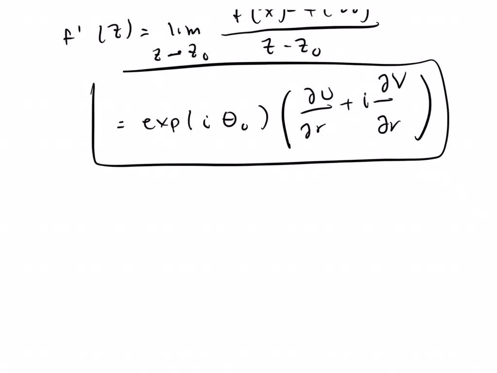 SOLVED:To prove Theorem 3.5, the polar form of the Cauchy-Riemann equations, (a) Let f(z)=f(x, y ...