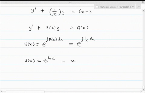SOLVED: Resolver una ecuación diferencial lineal de primer orden En los ejercicios 5 a 14 ...