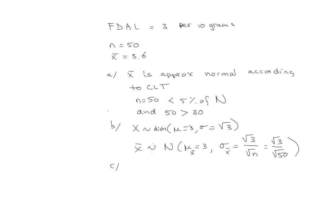 The Food and Drug Administration sets Food Defect Action Levels (FDALs ...