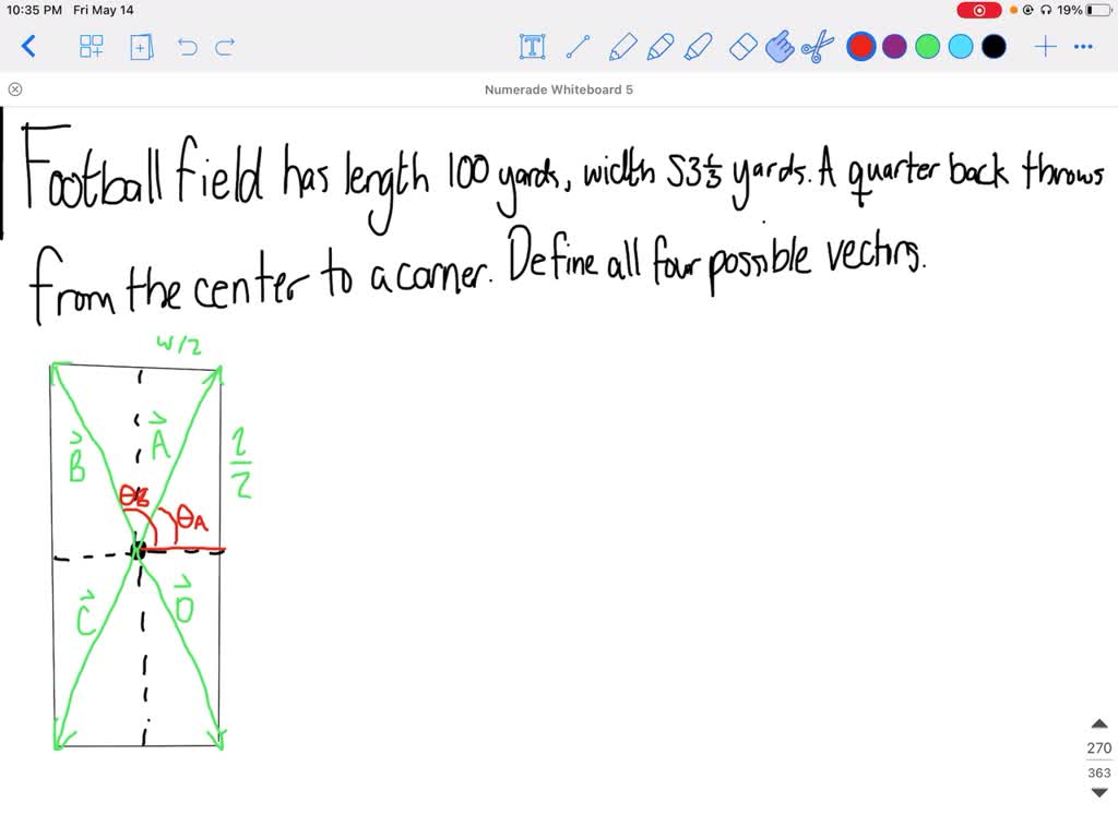 SOLVED:A football field's length is exactly 100 yards, and its width is ...