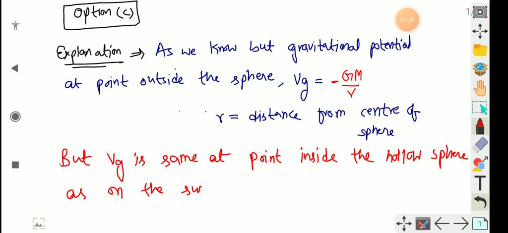 SOLVED:Select the proper graph between the gravitational potential (Vg ...
